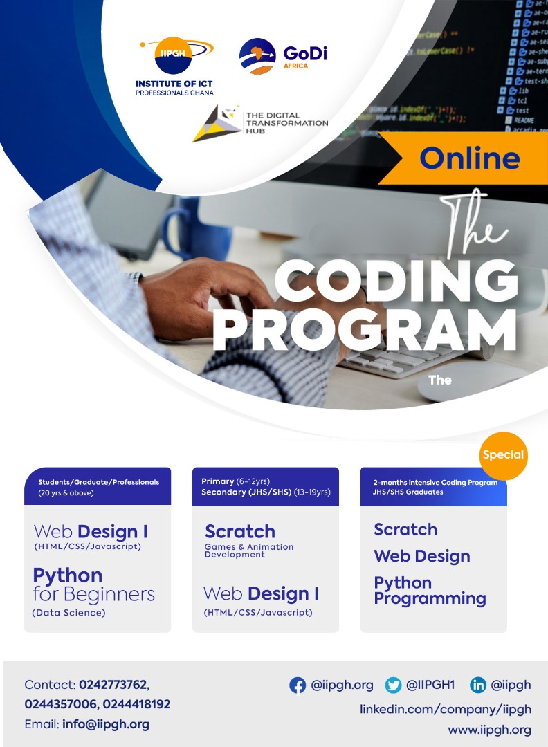 INSTITUTE OF ICT PROFESSIONALS GHANA - IIPGH - The Coding Program